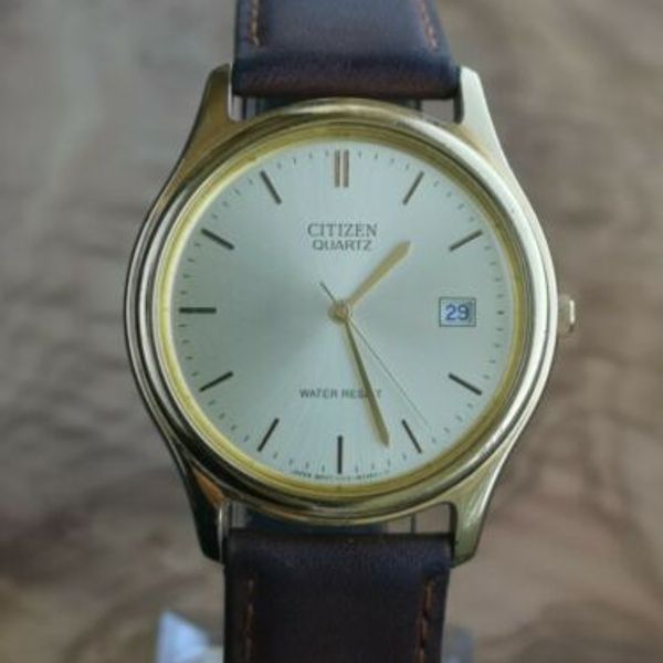 Citizen Quartz Men Watch 1112-B01108 M Gold Plated classic ...