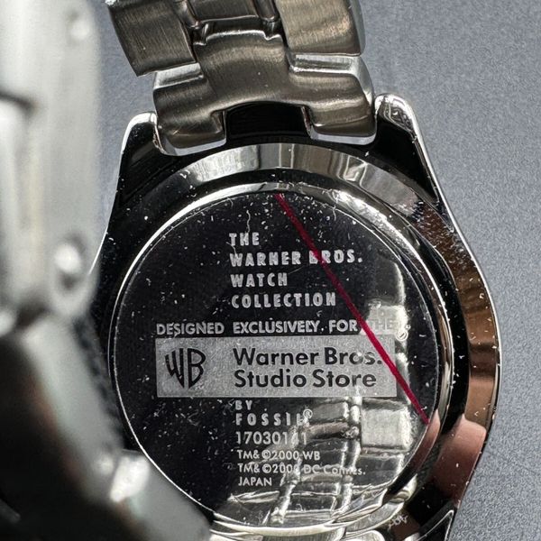 Vintage Fossil Watch Warner Bros WB Store Exclusive Batman Black Shield ...