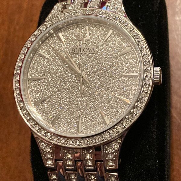 NEW Men's Bulova Phantom Swarovski Crystal ICED OUT Watch (Newest Model ...