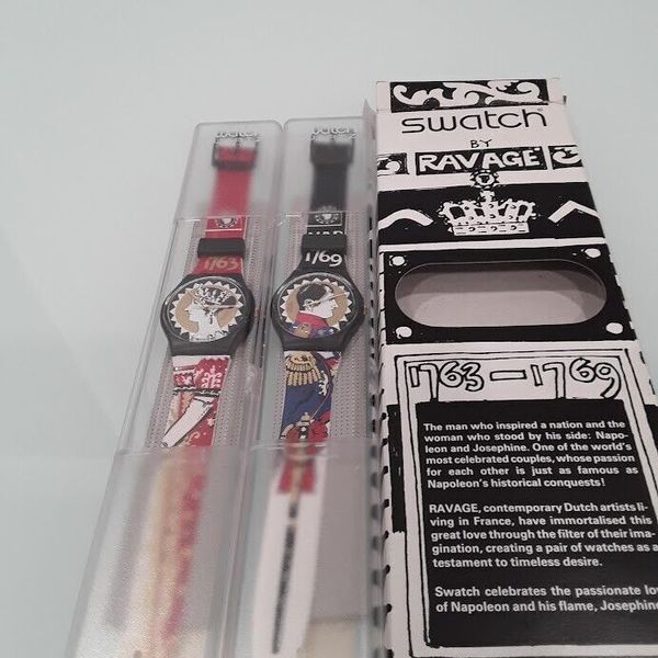 SWATCH WATCH Vintage Ravage SPECIAL GB158 GB159 Napoleon + Josephine ...