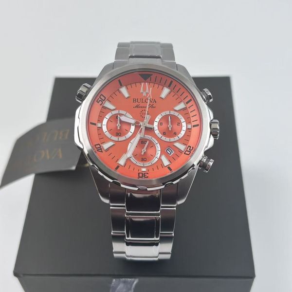 Bulova Marine Star Orange 96B395 Multi-Function Men's Quartz ...