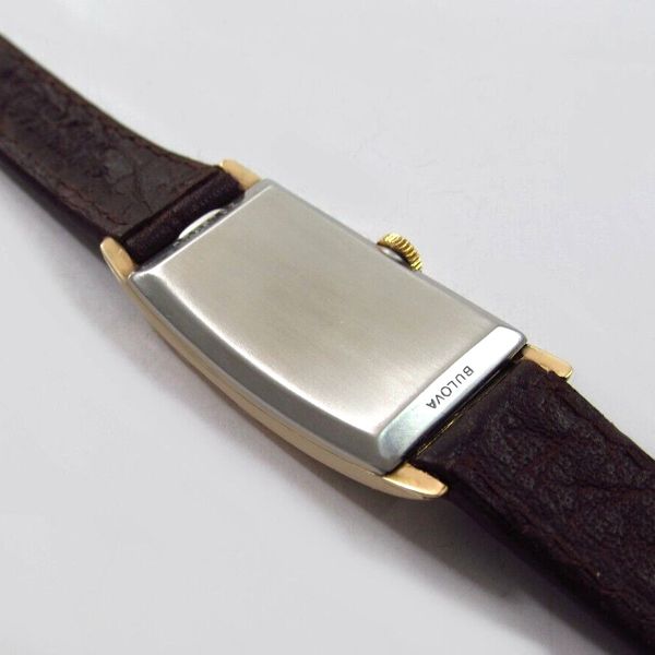 1937 BULOVA MINUTEMAN Red Dial 42mm Long Curved Men's Vintage Watch ...