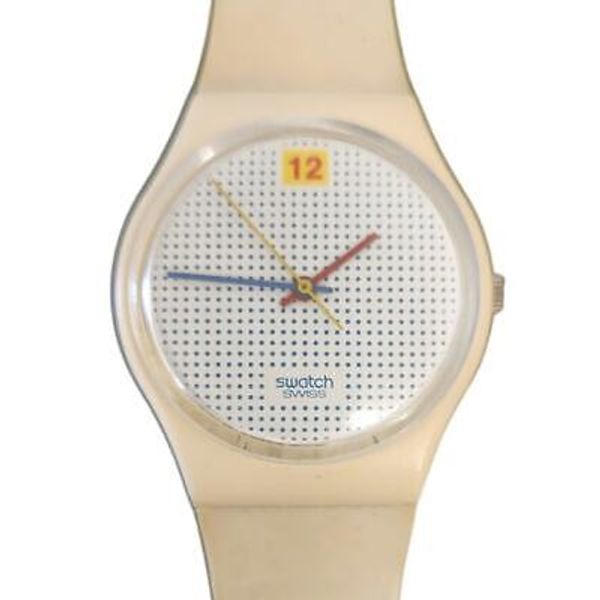 Vintage 1985 Swatch watch DOTTED SWISS GW104 New old stock ...