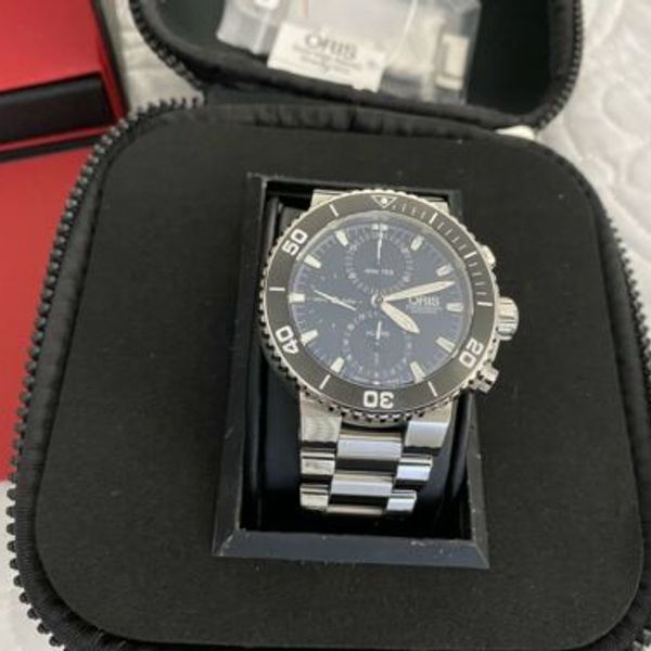 Oris Men's Aquis Chronograph Automatic Stainless Steel | WatchCharts ...
