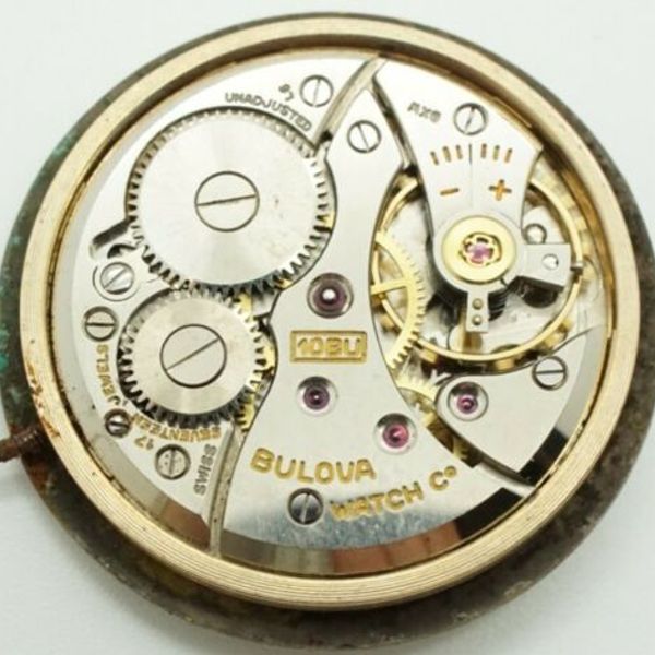 Vintage Bulova 10BU 17 jewel wrist watch movement running | WatchCharts ...