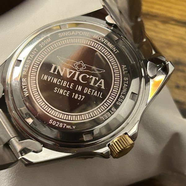 Invicta Pro Diver Men’s Watch- 200M Gold,Steel Blue,Diamonds ...