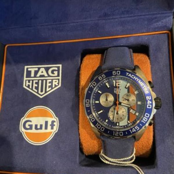 Tag Heuer Formula 1 Quartz Chronograph Gulf Men's Watch with Tags, Box ...