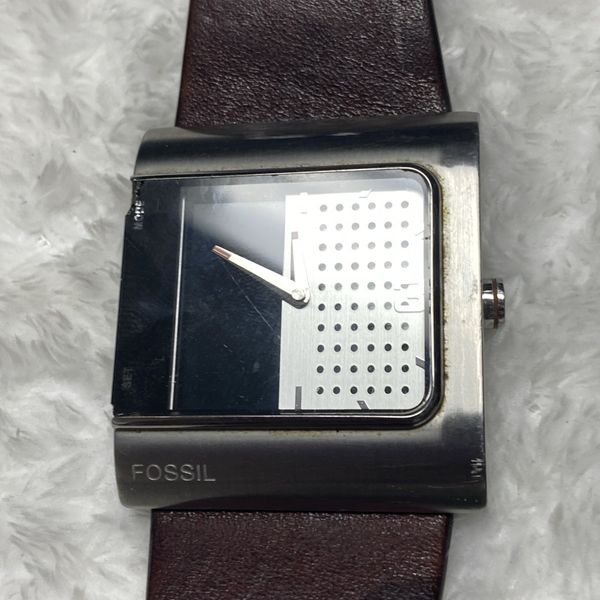 FOSSIL WATCH JR 9387 Digital & Analog 40mm Stainless Steel Rare Men's ...