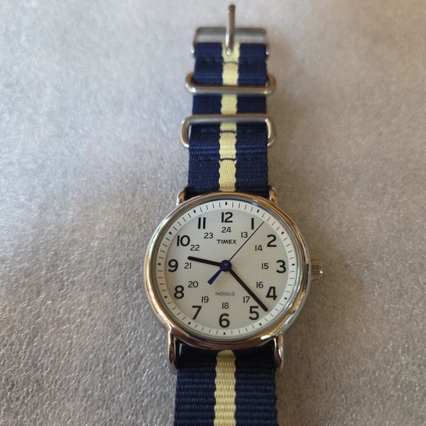Timex Indiglo Watch Nato Strap Military Time 8" WRIST | WatchCharts ...