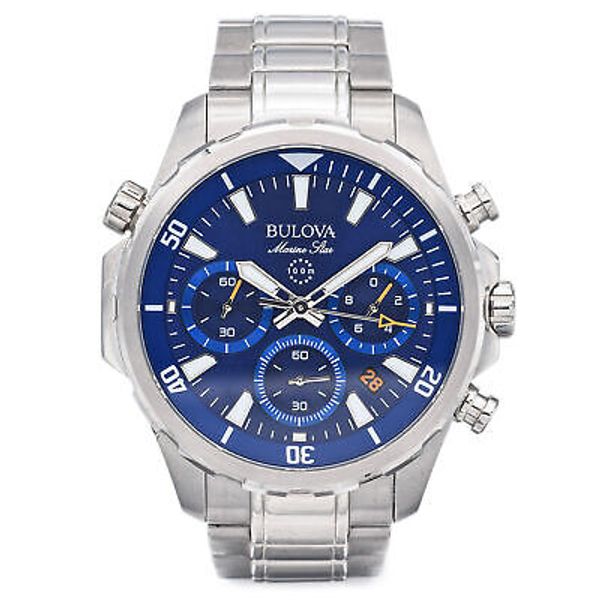Bulova Marine Star Series B Steel Chronograph Quartz Men's Date Watch ...