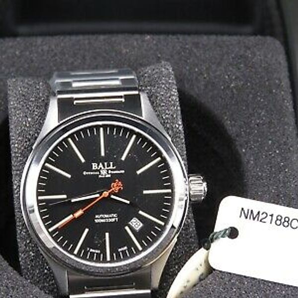 BRAND NEW BALL FIREMAN ENTERPRISE NM2188C S3 100M SS DATE AUTOMATIC ...