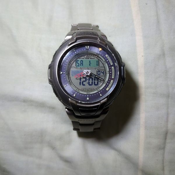 Vintage Casio Pro Trek Tough Solar Triple Sensor PRG-60T 10 Bar Water Resistant | WatchCharts ...