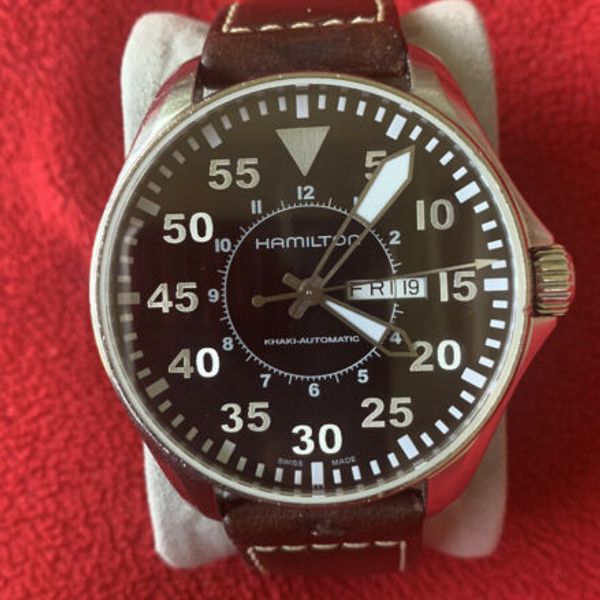 Authentic HAMILTON KHAKI PILOT H647150 47MM STRAP S/S Box/Papers ...