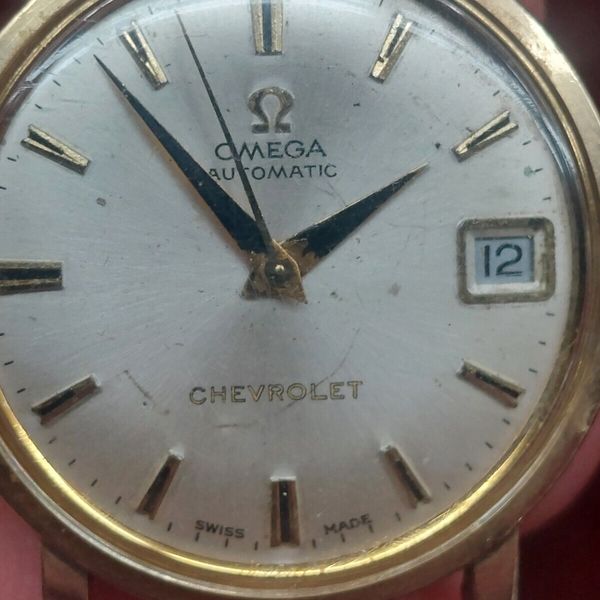 Vintage Omega Seamaster Chevrolet Automatic Swiss Made Watch 10kt Gold ...