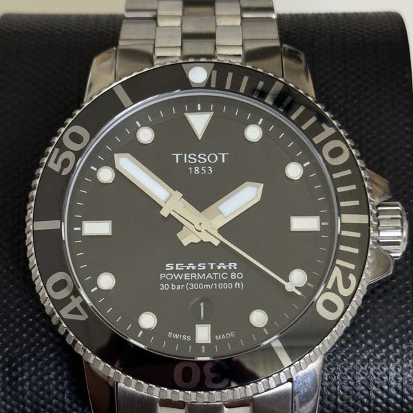 Tissot Seastar Powermatic 80 Automatic Dive Watch - 300m, Stainless ...