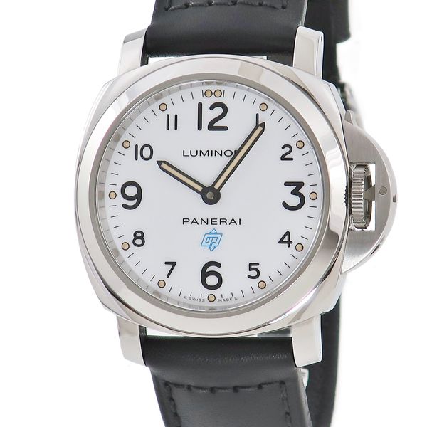 Panerai PANERAI Luminor base logo Achaio PAM00630 S number white Arabia men's watch manual ...