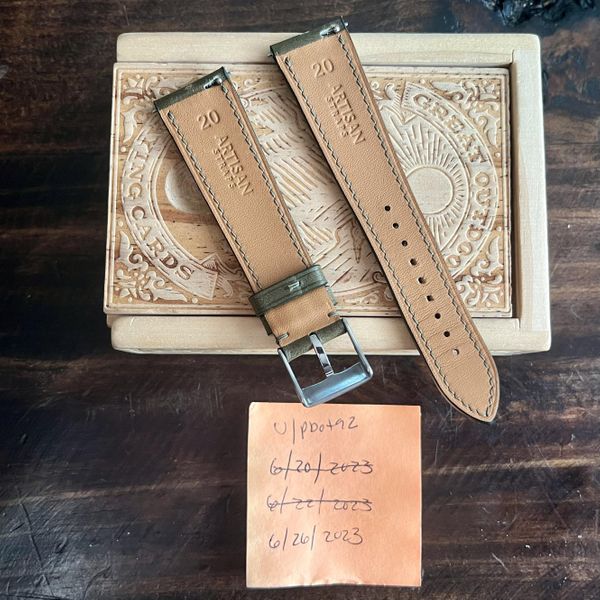 [WTS] Artisan Straps Moss Green Leather Strap - 20mm - Quick Release ...