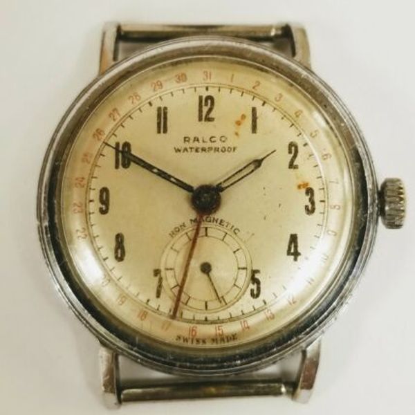 VINTAGE RALCO BY LONGINES DATE POINTER MILITARY WATCH VHTF ...