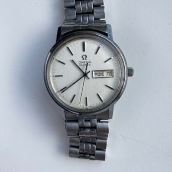 Vintage Omega Quartz Watch 196.0080 cal 1345 No. 12 Omega Bracelet ...
