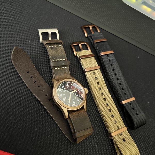 [WTS] Hamilton Khaki Bronze plus 2 NATO with bronze hardware | WatchCharts