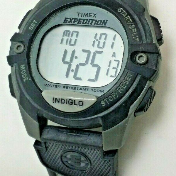Vintage. Timex Expedition 334 Digital Watch. Chrono. Alarm.. Indiglo Blue/Black | WatchCharts