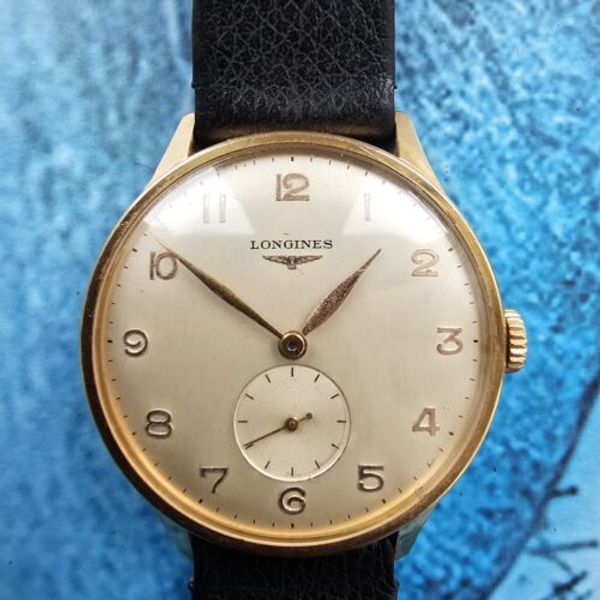 Vintage 18ct Solid Gold Oversized Longines Men's Watch 18k Cal 12.68z | WatchCharts Marketplace