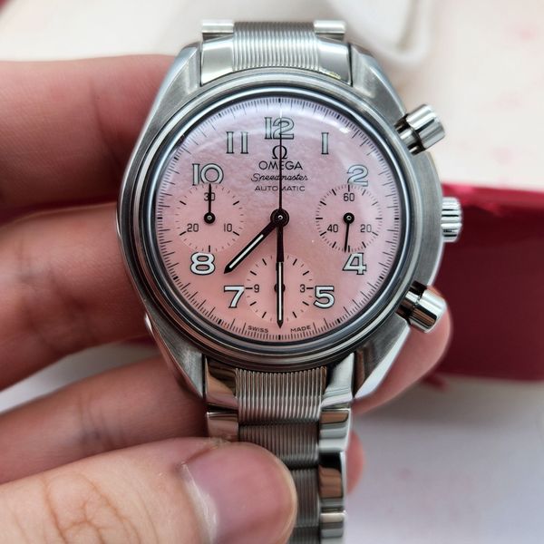 Omega Speedmaster Reduced 3502.78 Pink Mother Pearl Dial Serviced 2022 ...