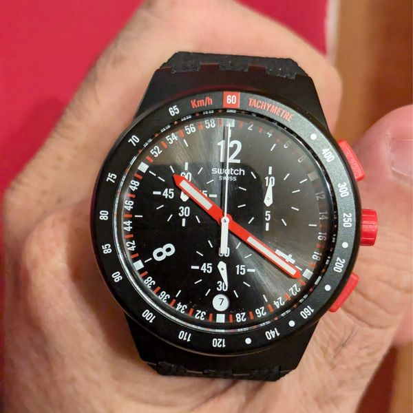 Swatch SUSB411 - STAND HALL - Chronograph Watch | WatchCharts Marketplace