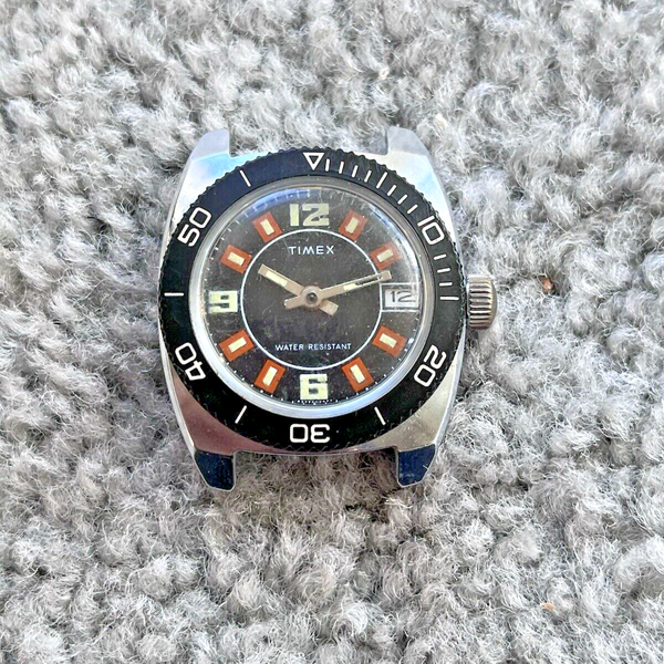 Vintage 1971 Timex Sprite Diver Roulette Wheel Watch - Parts or Repairs ...