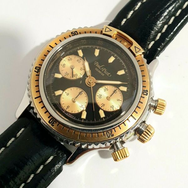 PAUL PICOT U-BOOT CHRONO GOLD AND STEEL REF 5089 LEMANIA1873 MEN'S ...