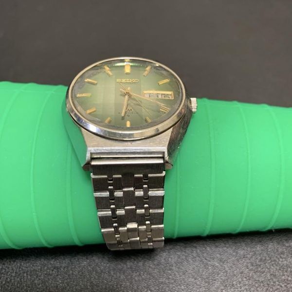 Lord Matic Seiko Calendar 5606-7230 Automatic Green Dial Day/Date Men's ...