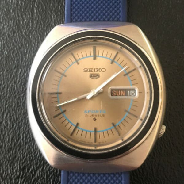 Vintage SEIKO 5 Sports 6319-6000 Automatic Day/Date gold dial ...
