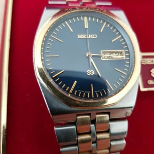 1979 Seiko Superior Twin Quartz 9983-8039, 14 kt Gold Bezel, Saphir ...