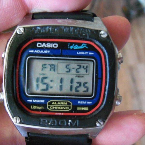 1984 Casio DW-1500 Japan DC Stainless Steel Mens Watch 690 G Shock ...