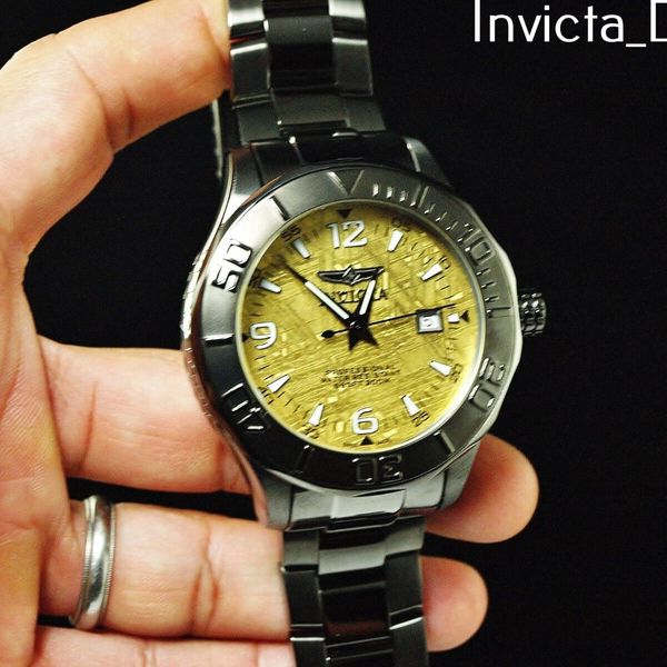 RARE Invicta Men 47mm Ocean Ghost SwissMade Ronda Gold Meteorite Dial ...