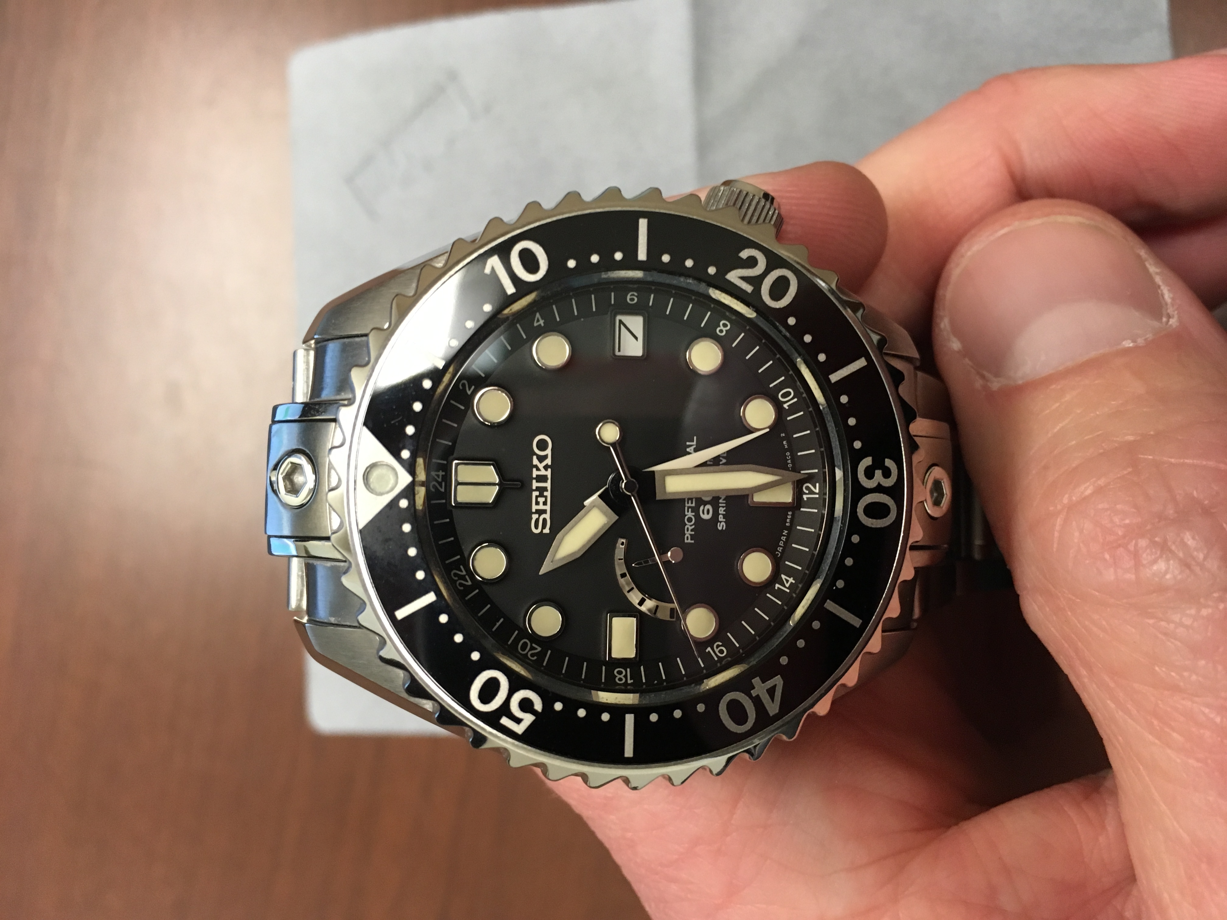 FSOT: SBDB001 Seiko 600m spring drive GMT 600m he-gas diver - back from ...