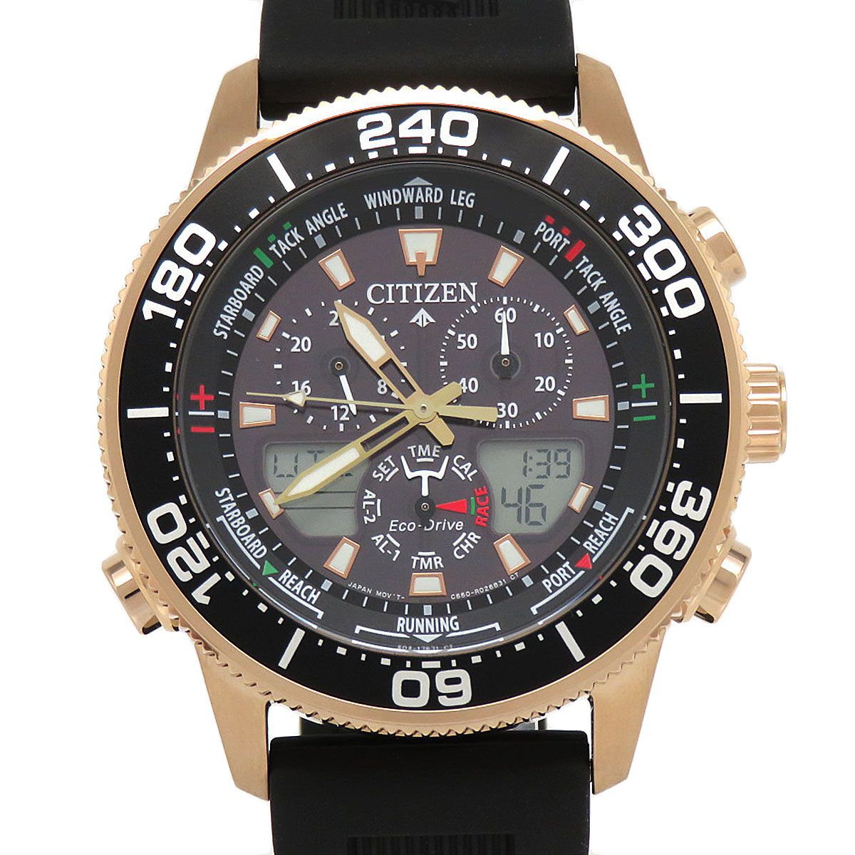 Citizen Promaster Eco-Drive Yacht Timer Men's JR4063-12E Solar Quartz ...