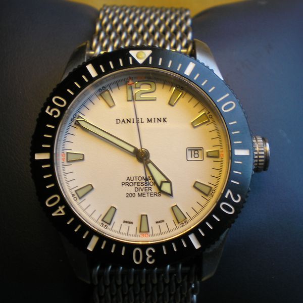 Daniel Mink Pro Diver - White face | WatchCharts Marketplace