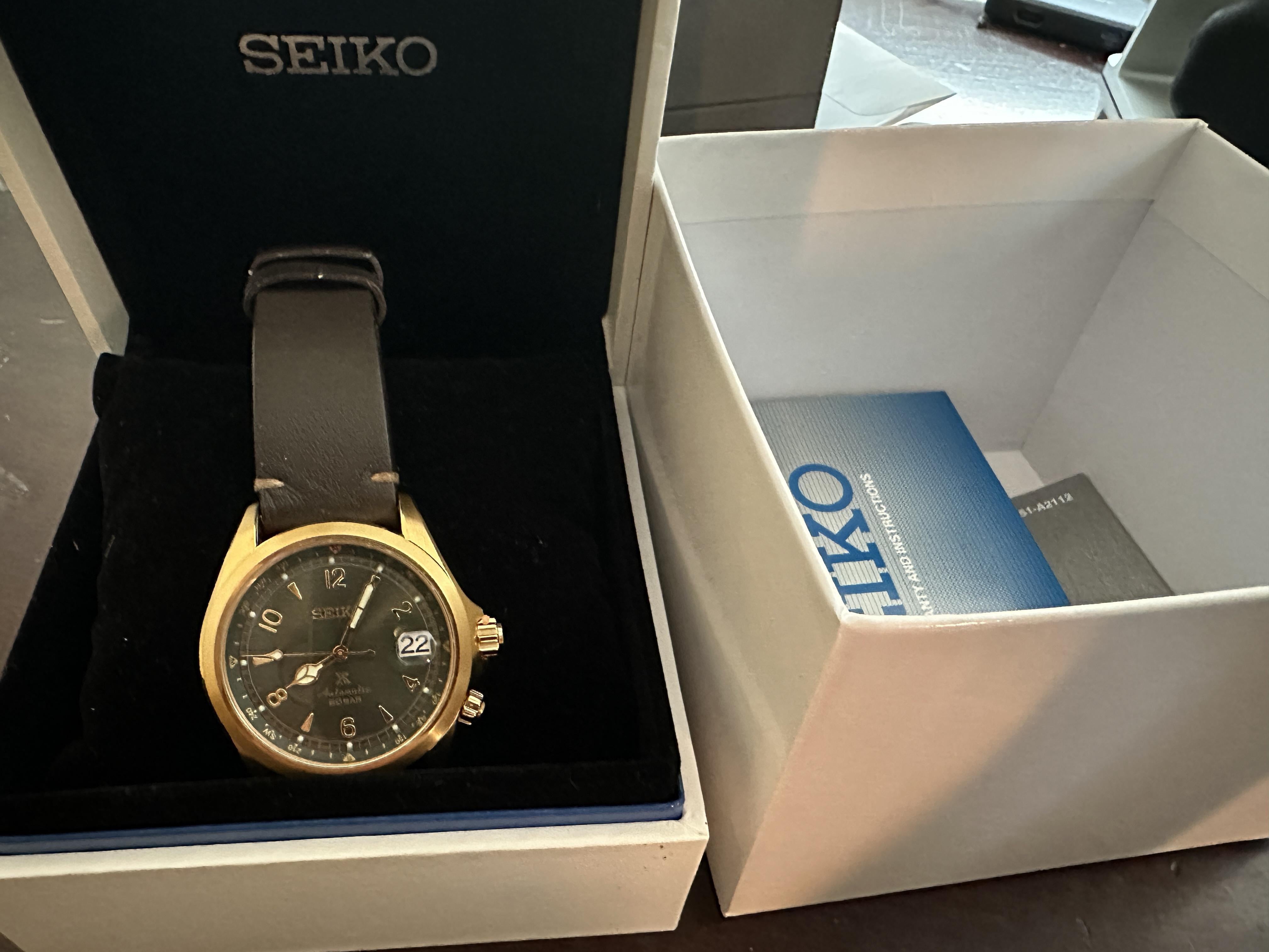 [WTS] Gold Seiko Alpinist SPB210 - $545 OBO | WatchCharts