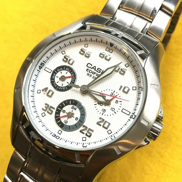 CASIO EDIFICE WR 100M EF-317 QUARTZ MEN WRIST WATCH | WatchCharts ...