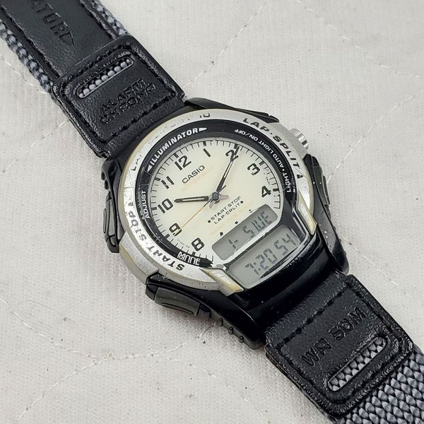 CASIO WS-300 ILLUMINATOR ANA-DIGI LAP MEMORY CHRONOGRAPH MEN'S WATCH ...
