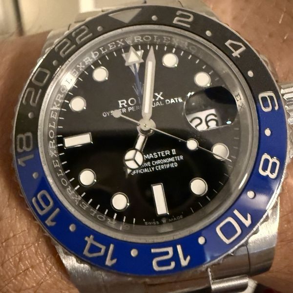 FRANKENSTEIN Rolex GMT-Master II 116710BLNR Silver Oyster Bracelet ...