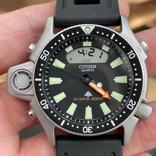 Citizen Promaster Aqualand Quartz Analog-Digital Black Dial Men's Watch | WatchCharts Marketplace