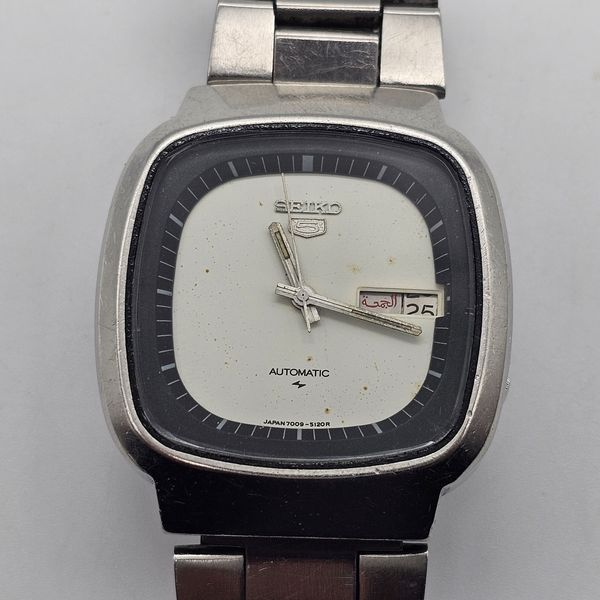 Seiko 5 Automatic Square Dial 1980's Men's Watch | WatchCharts Marketplace