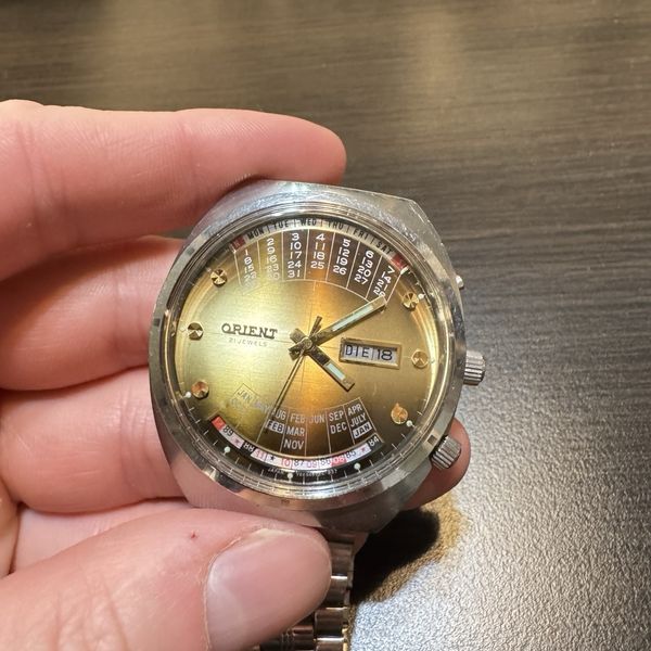 Orient Watch College Perpetual Calendar Japanese Automatic Wristwatch ...