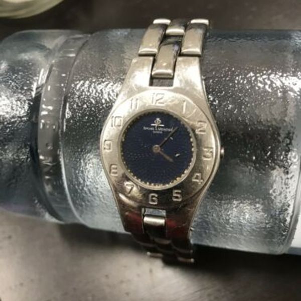 Baume et Mercier Stainless Still With Navy Blue Dial Bought In 1998 ...