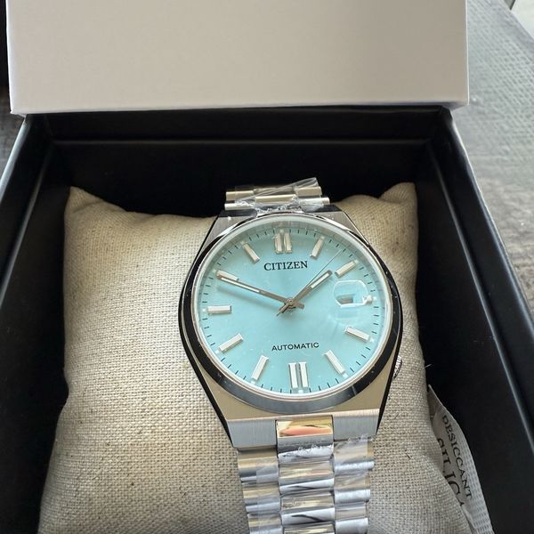 Citizen Automatic ice Blue Tsuyosa Mens Watch NJ0151-88M Genuine ...