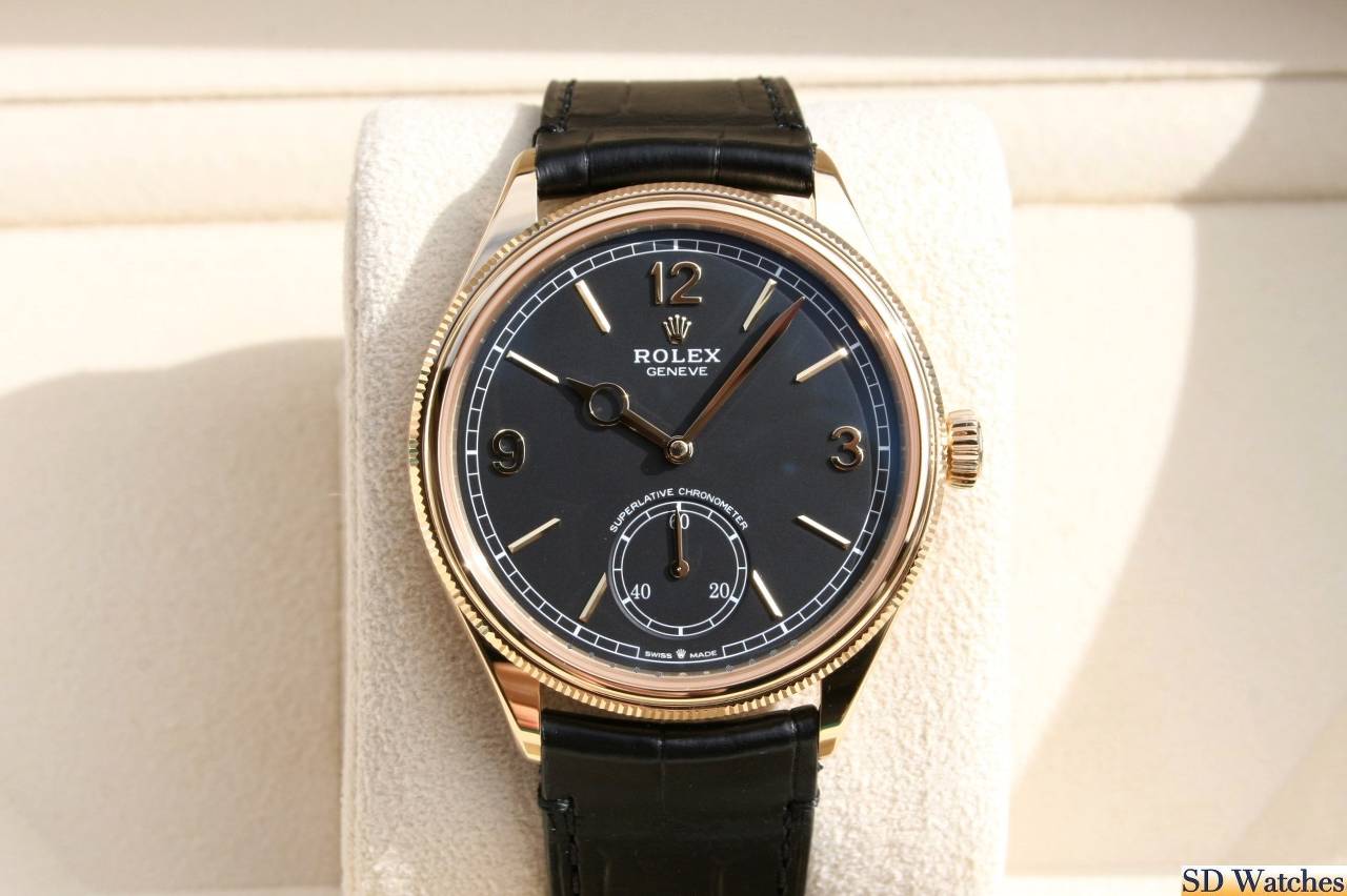 FS: Rolex 52508 PERPETUAL 1908 18K YELLOW GOLD BLACK DIAL NIB ...