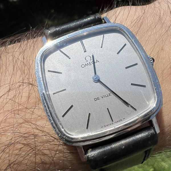 [WTS] 1975 Omega De Ville White Gold Coated Onyx Crown Dress Watch ...