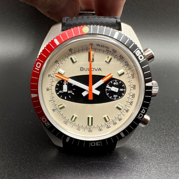 Bulova Archive Series Chronograph Quartz Off White Dial Men's Watch ...
